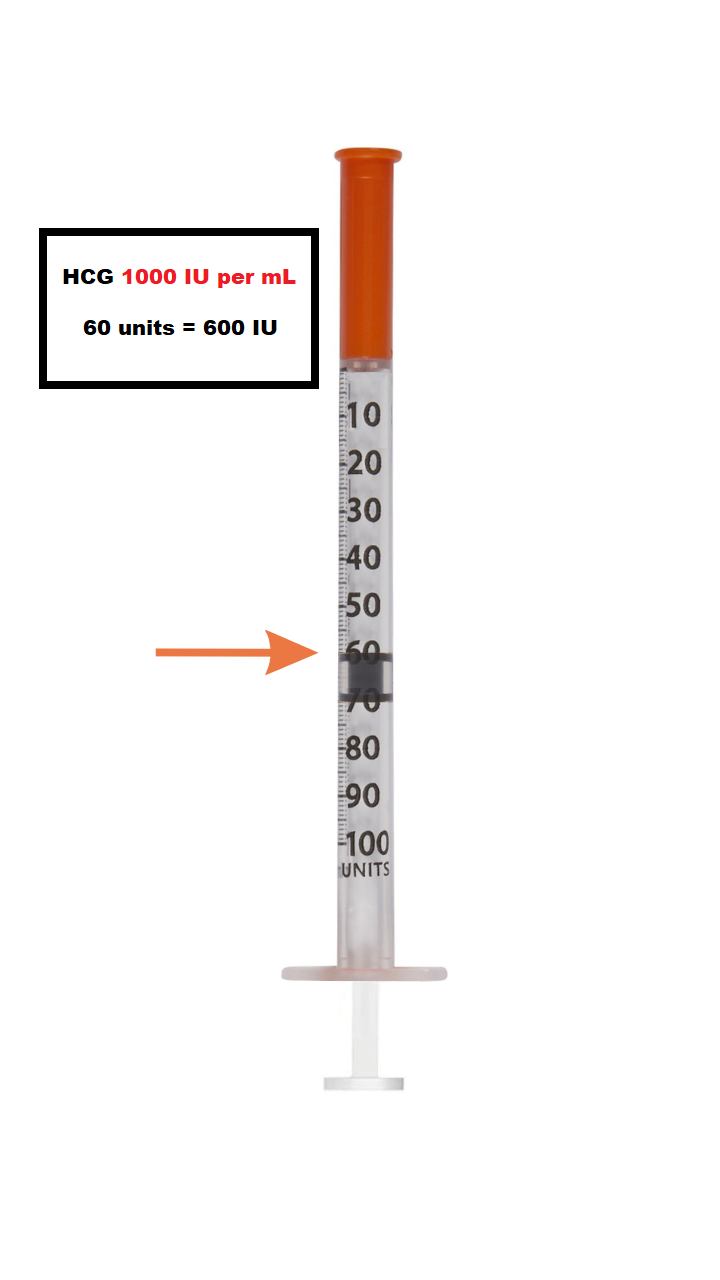 HCG 600 IU four times a week